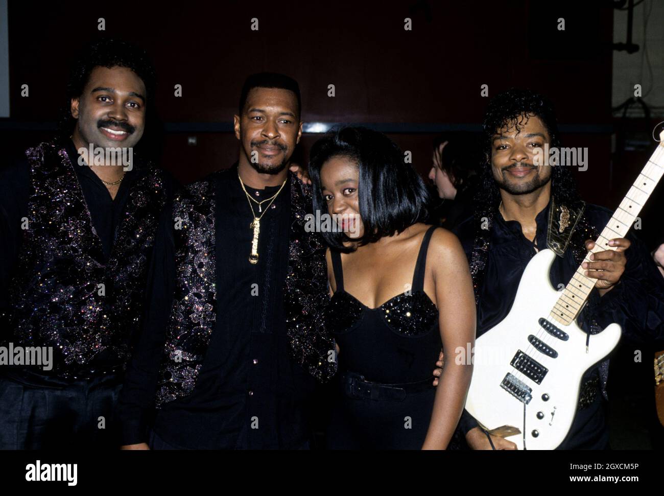 American funk and soul band Rose Royce pose for the camera after ...