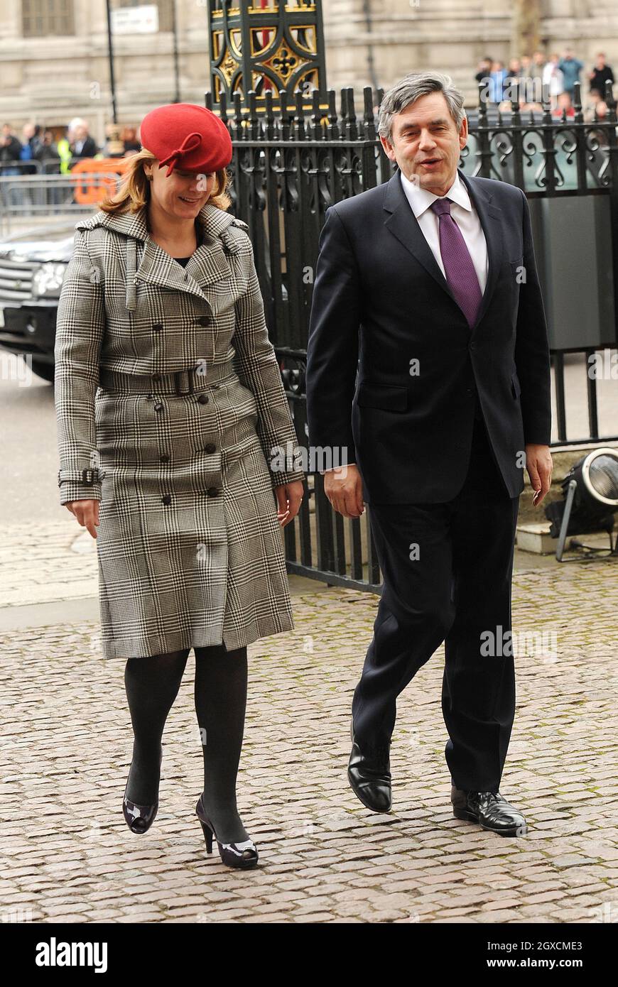 Prime Minister Gordon Brown and his wife Sarah Brown arrive for the ...