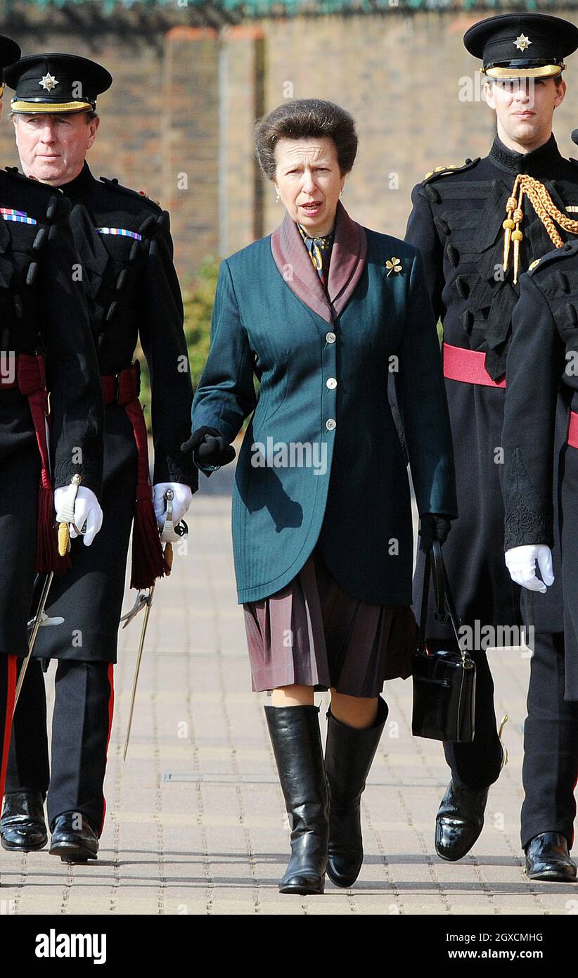 Princess Anne, the Princess Royal joins the 1st Battalion Irish Guards ...