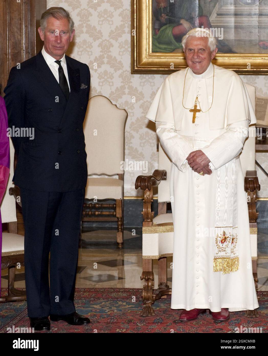 Prince Charles, Prince of Wales meets Pope Benedict XVI at the Vatican ...