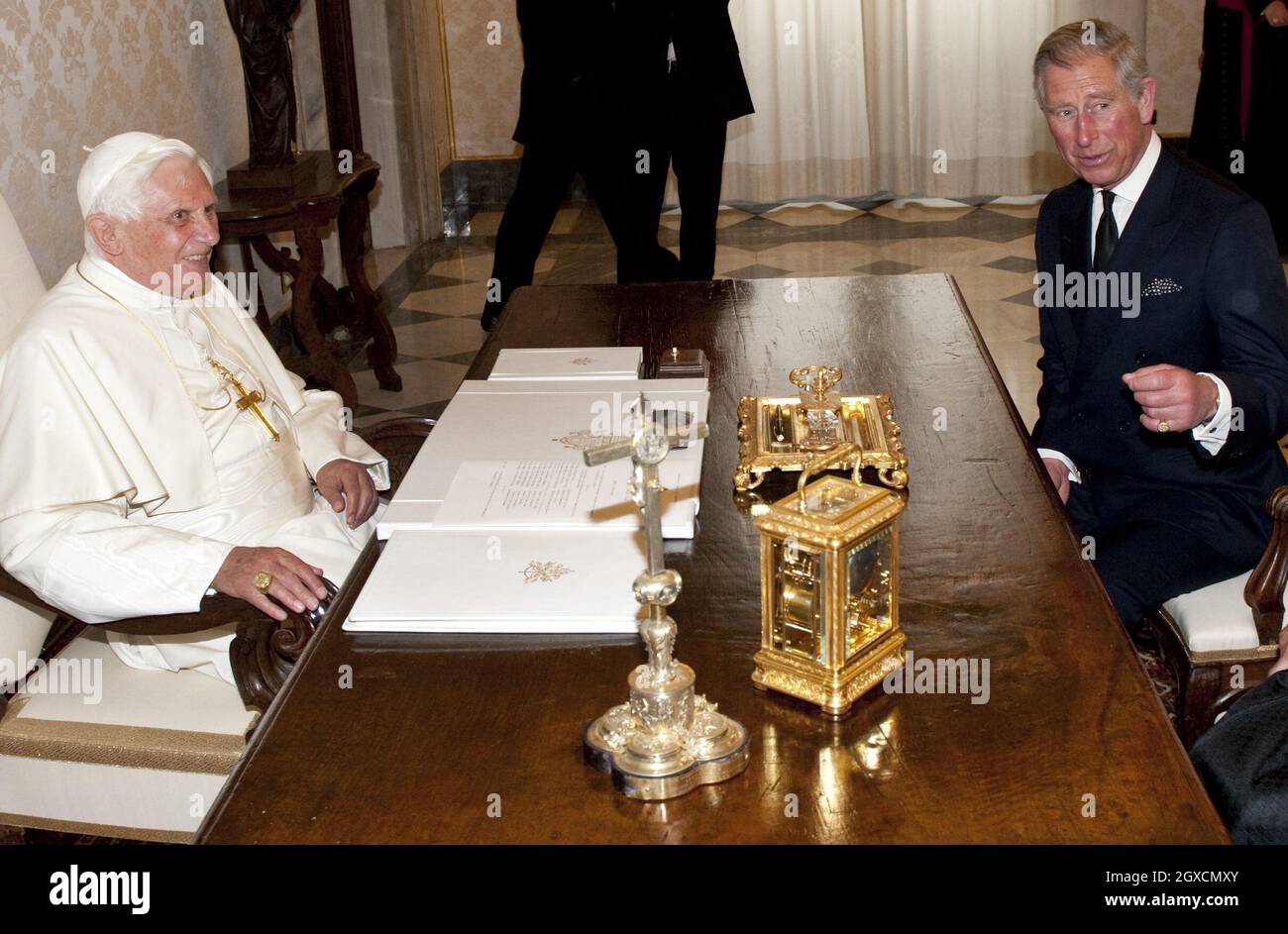 Prince Charles, Prince of Wales meets Pope Benedict XVI at the Vatican ...
