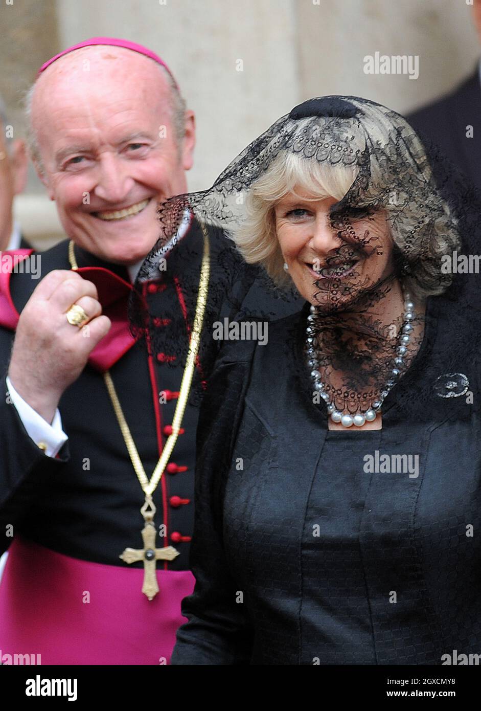Camilla, Duchess of Cornwall leaves the Vatican after meeting Pope ...