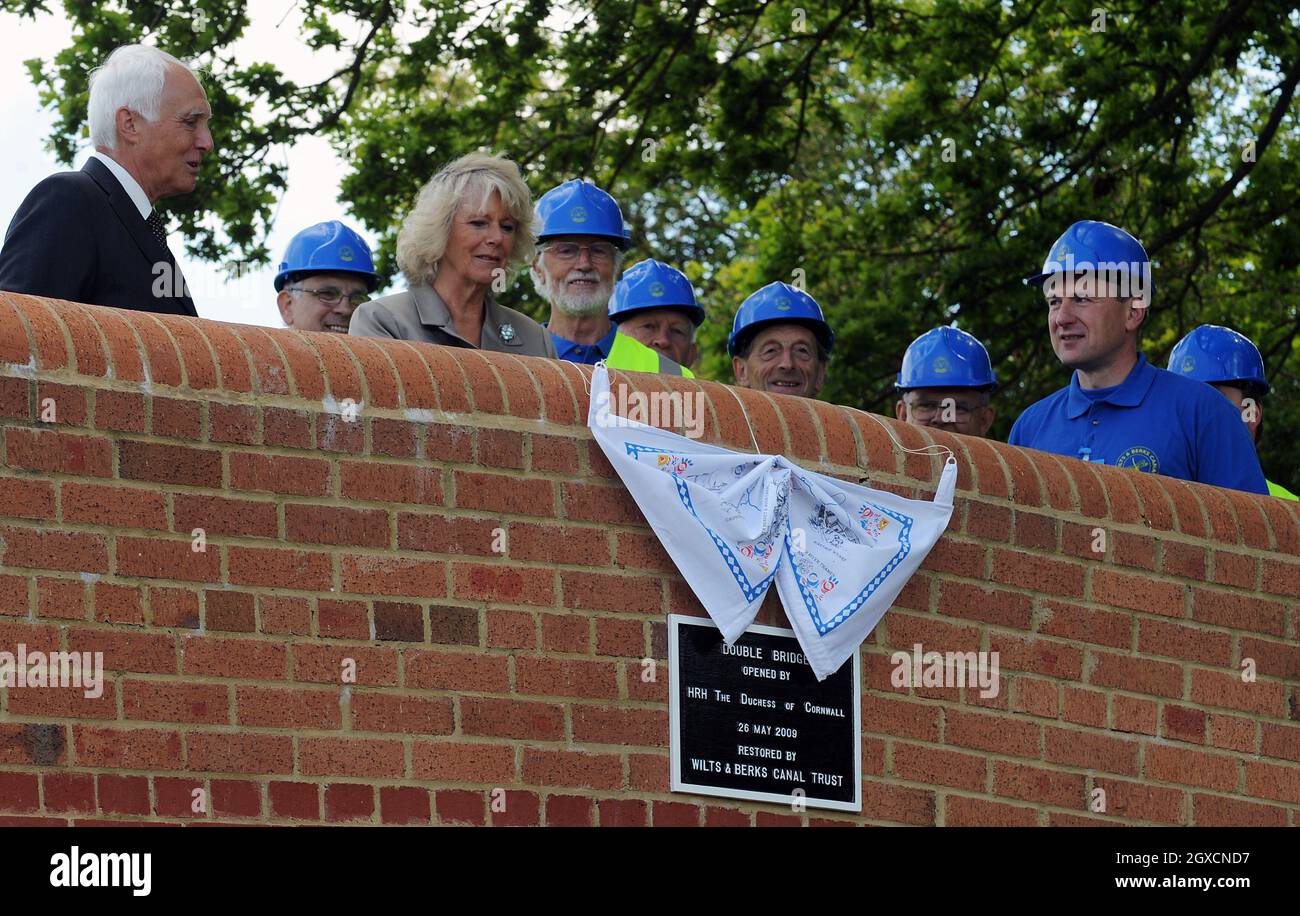 The Duchess Of Cornwall Opens The Restored Double Bridge Part Of The Wilts And Berks Canal In