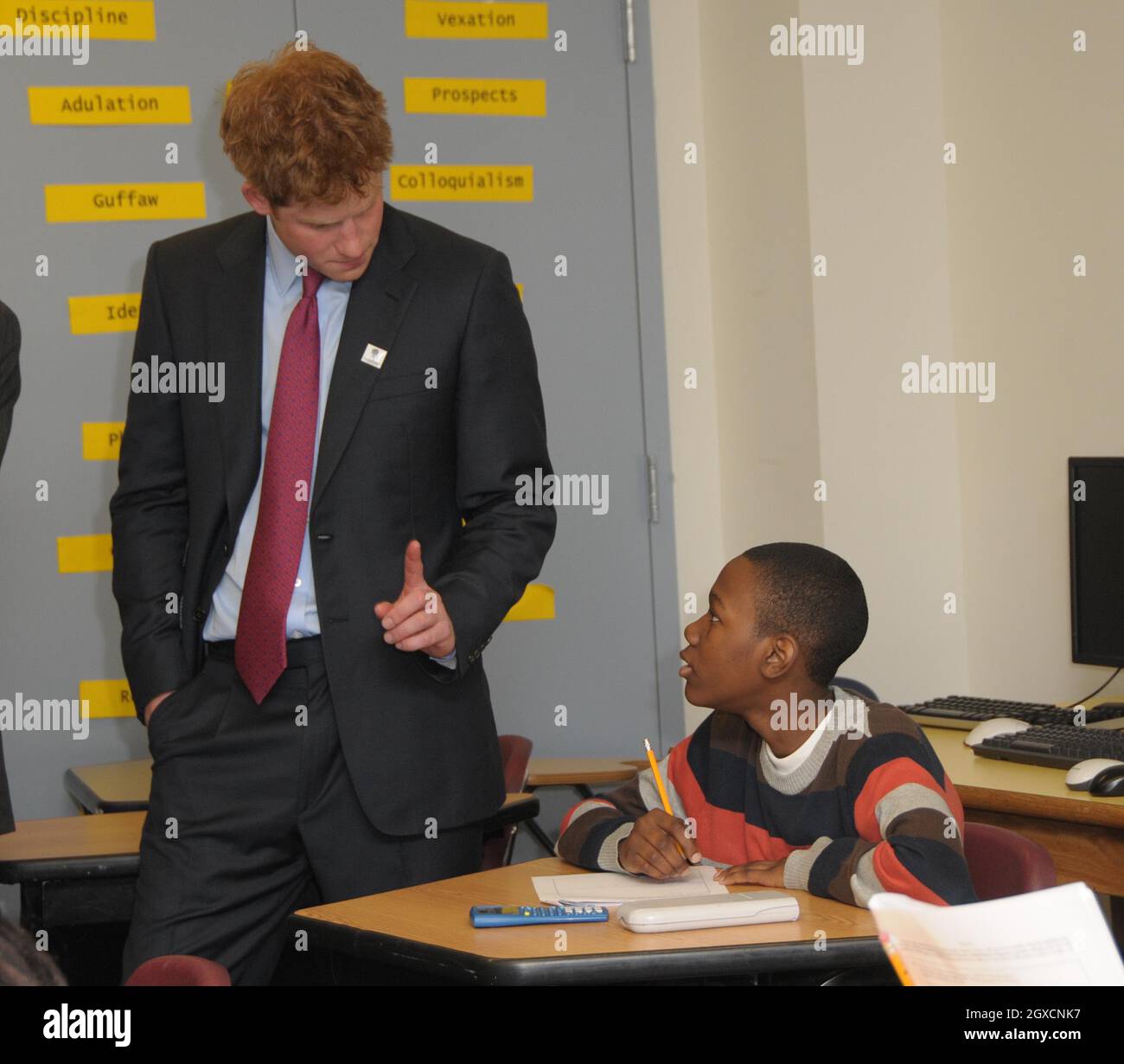 During visit to the harlem childrens zone in new york hi-res stock ...