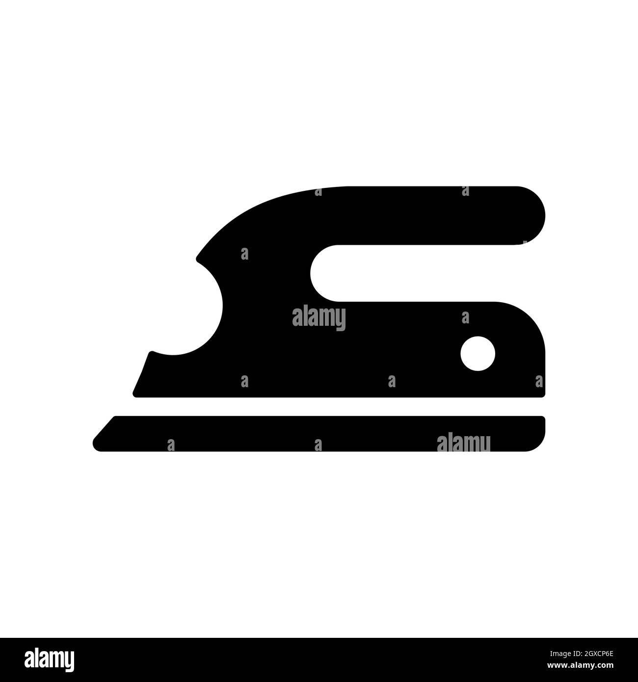 Steam iron flat vector glyph icon. Graph symbol for household electric ...