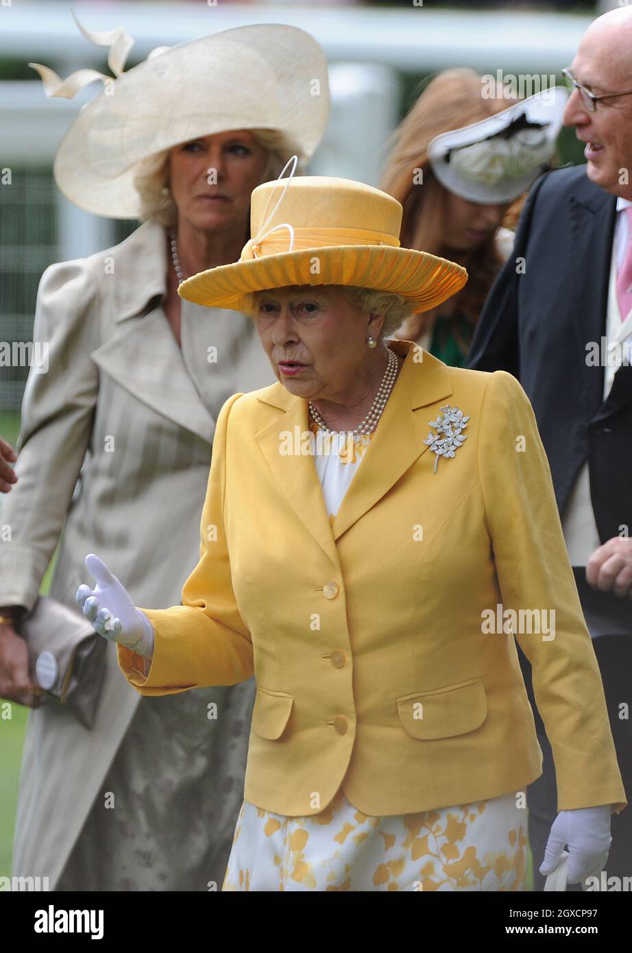 Queen elizabeth yellow blazer hi-res stock photography and images - Alamy