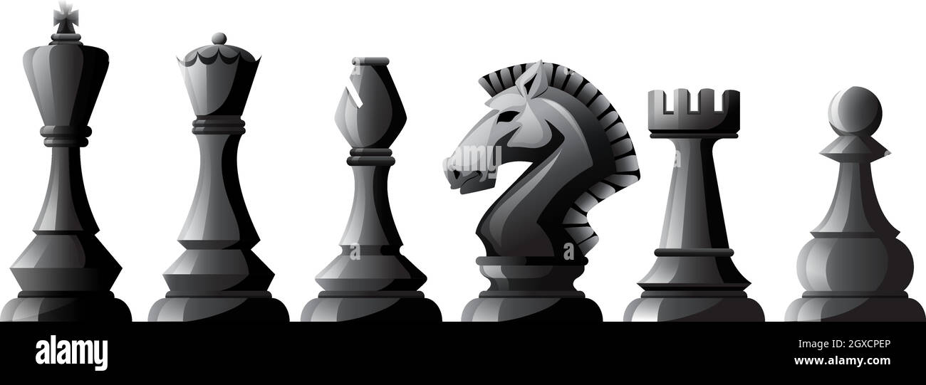 Puzzle chess on white Stock Vector Images - Alamy