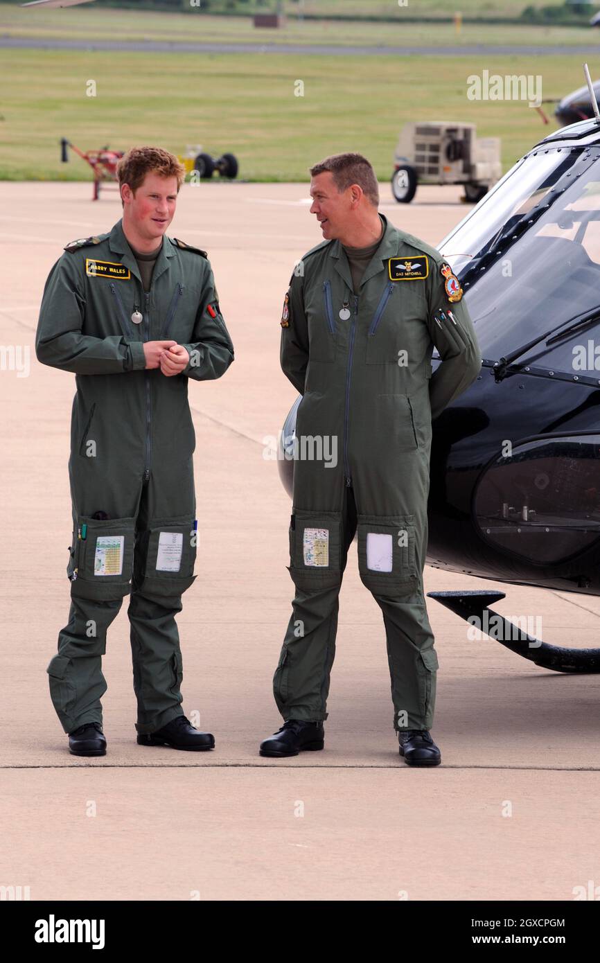 Prince Harry attends a photocall with his instructor Daz Mitchell ...