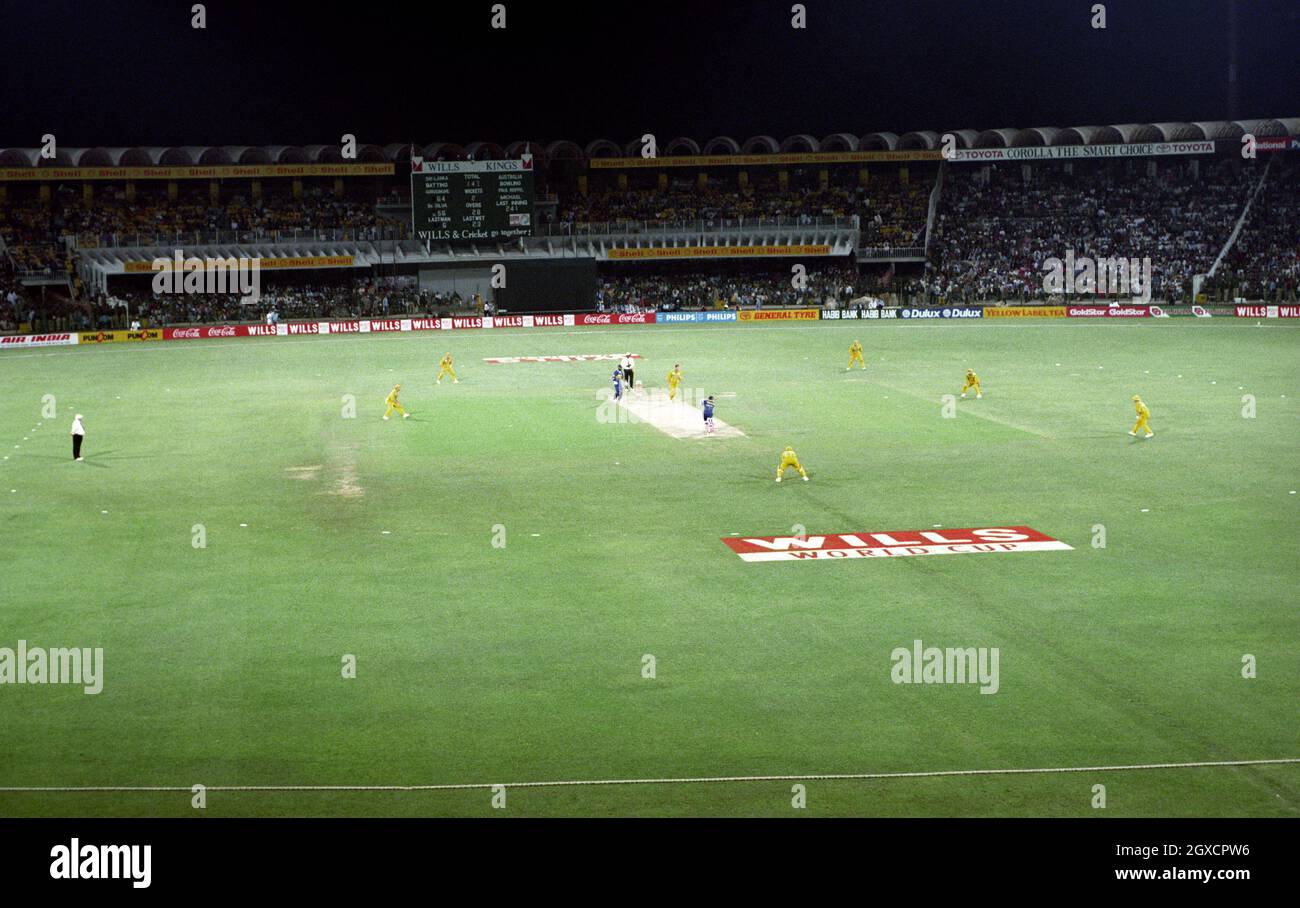 General view of play during the final of the Wills Cricket World Cup ...