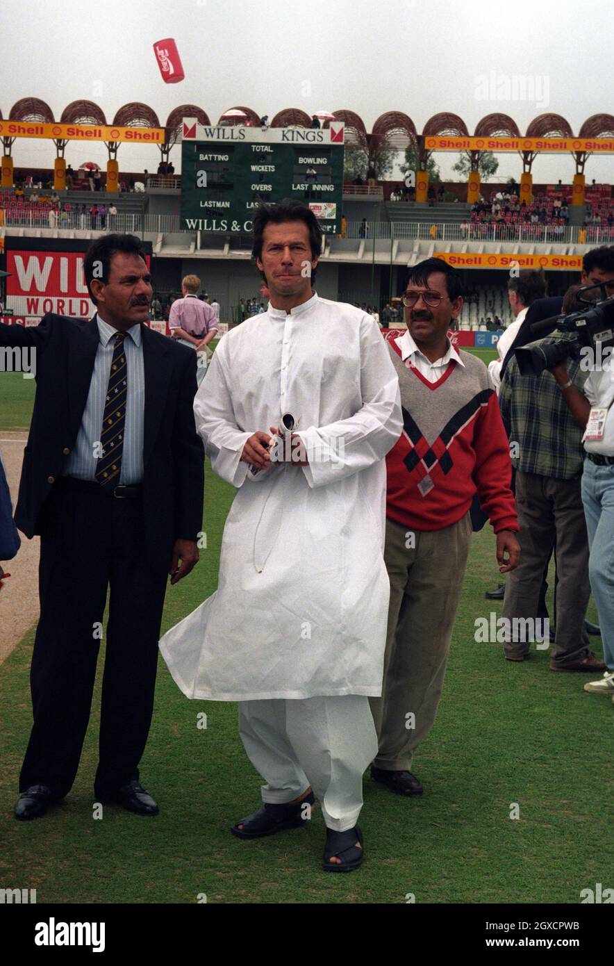 Former Pakistani cricketer Imran Khan prior to the start of the 1996 ...