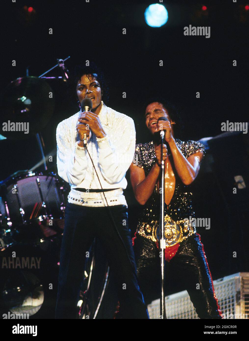 Michael Jackson performs during his 'Victory' Tour on July 14, 1984 at ...