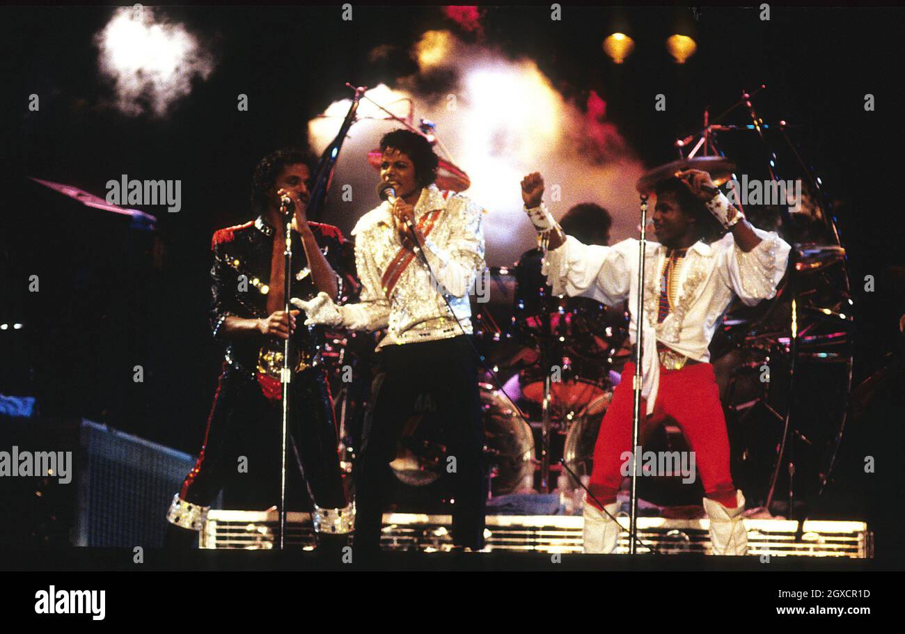 Michael Jackson performs during his 'Victory' Tour on July 14, 1984 at ...