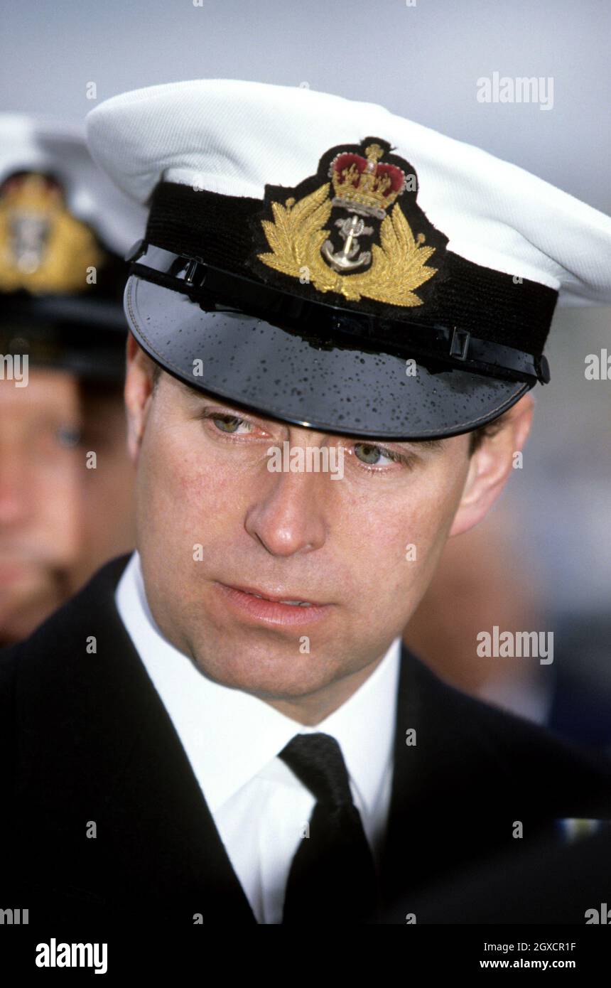 HRH The Duke of York during his visit to the Swansea Sea Cadets Corps ...