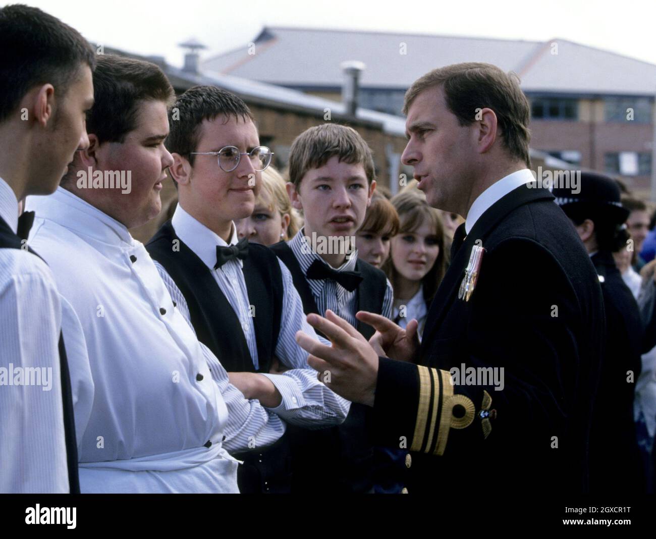 HRH The Duke of York during his visit to the Swansea Sea Cadets Corps ...