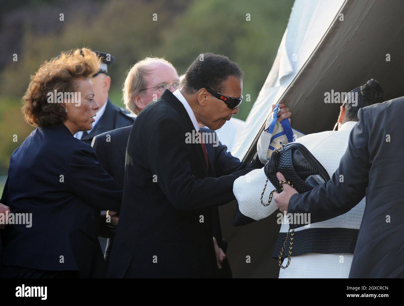 Muhammad Ali arrives for a reception at the 2009 Alltech FEI European ...