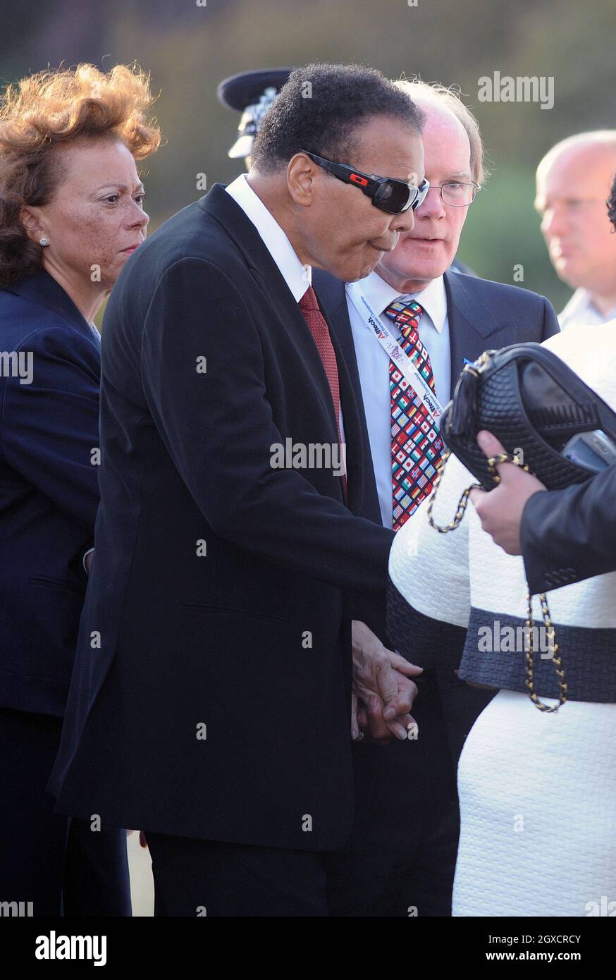 Muhammad Ali arrives for a reception at the 2009 Alltech FEI European ...