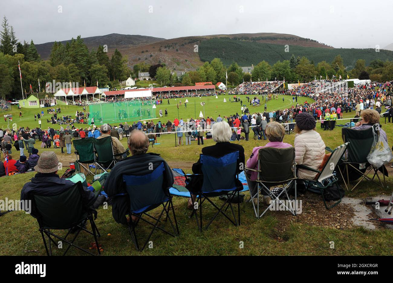 A general view of the 2009 Braemar Highland Games on September 5, 2009 ...