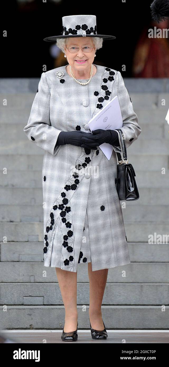Queen Elizabeth II attends a Service of Commemoration to mark the end ...