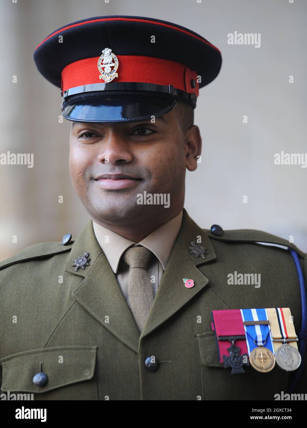 Lance Corporal Johnson Beharry VC arrives for a special service ...