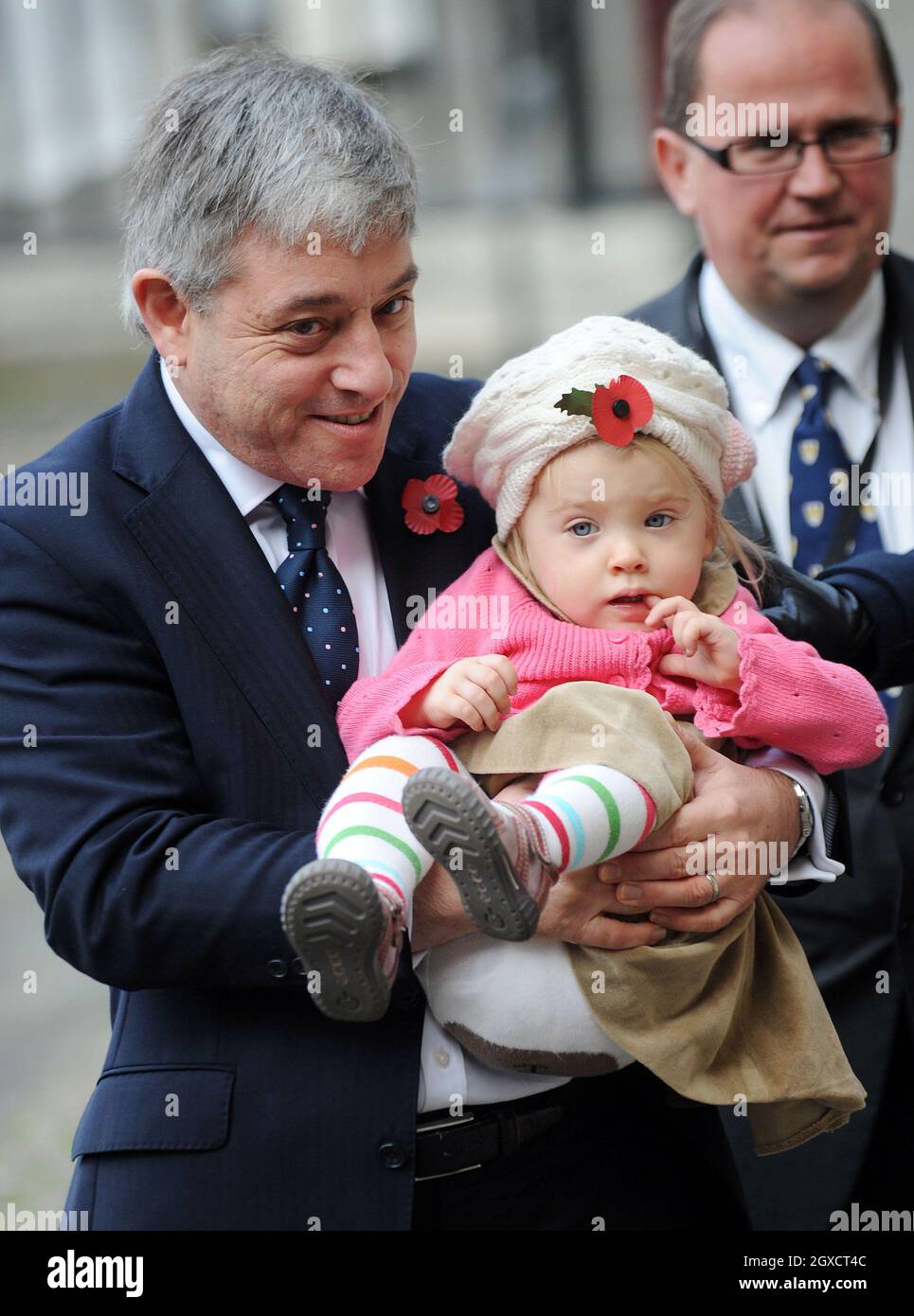 John bercow and his daughter jemima arrive at westminster abbey hi-res ...