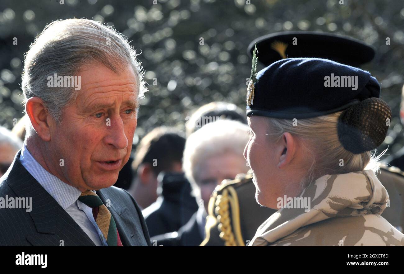 Prince Charles, Prince of Wales presents campaign medals for service in ...