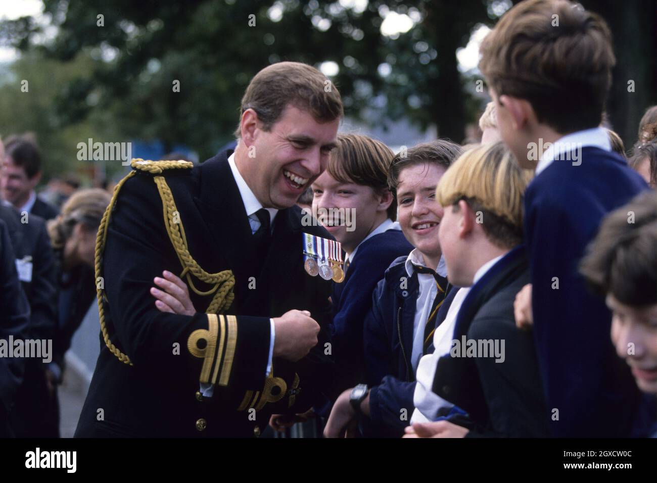 HRH The Duke of York during his visit to the Swansea Sea Cadets Corps ...