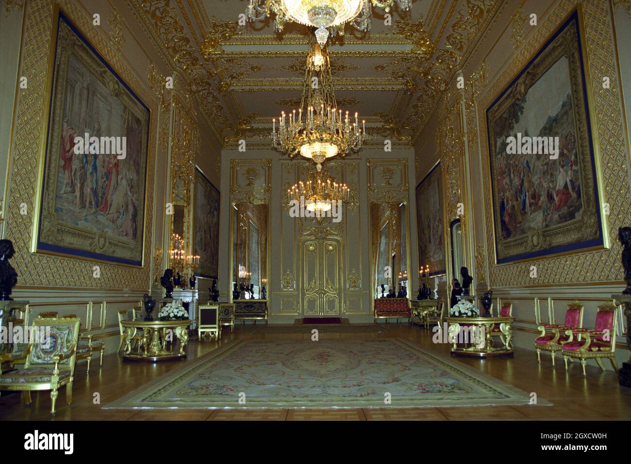The newly restored Grand Reception Room at Windsor Castle. The complete ...