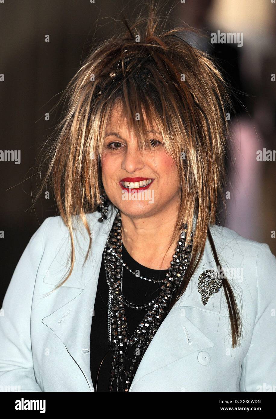 Fashion designer Elizabeth Emanuel arrives for a reception for the ...