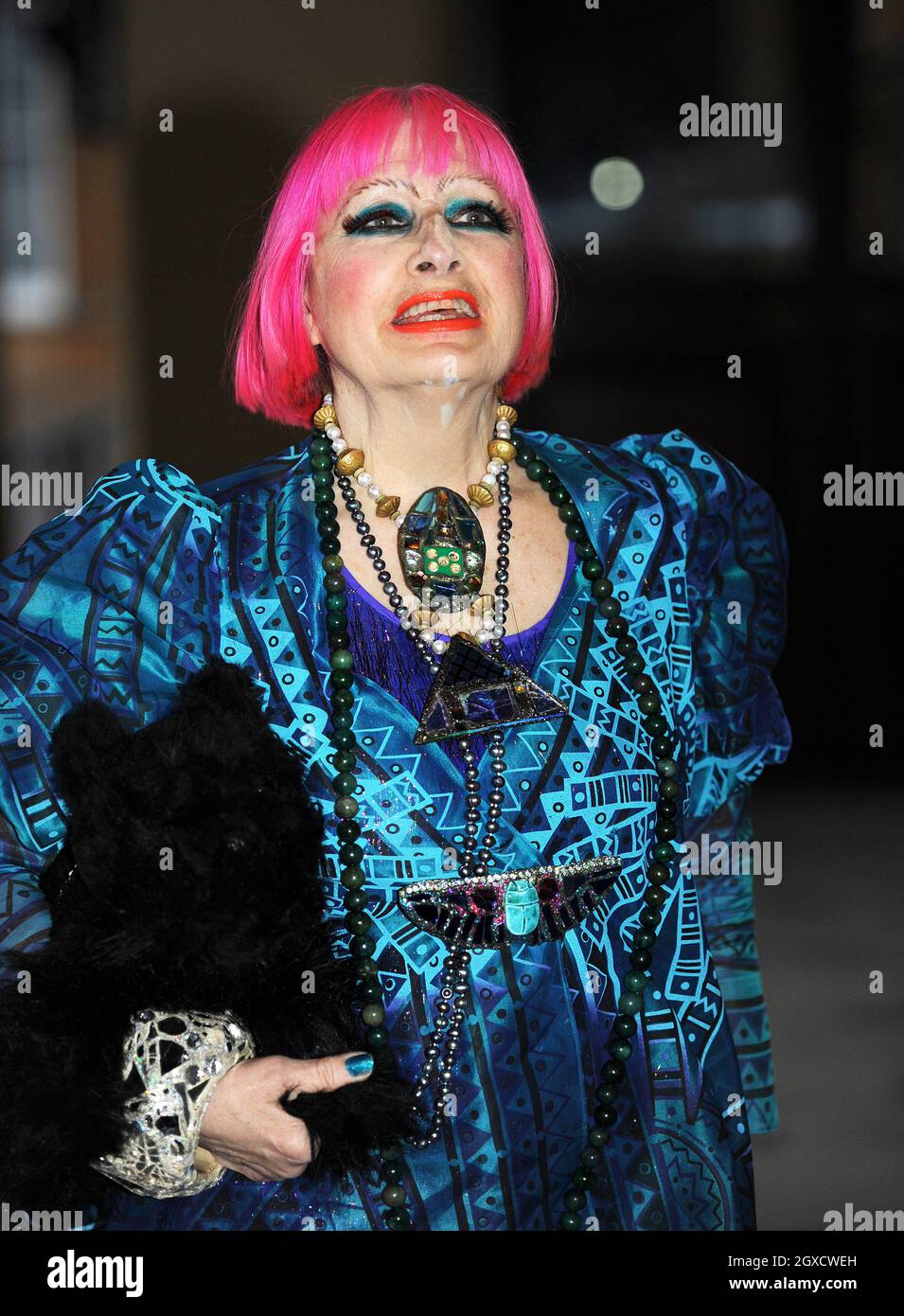 Fashion designer Zandra Rhodes arrives for a reception for the British ...