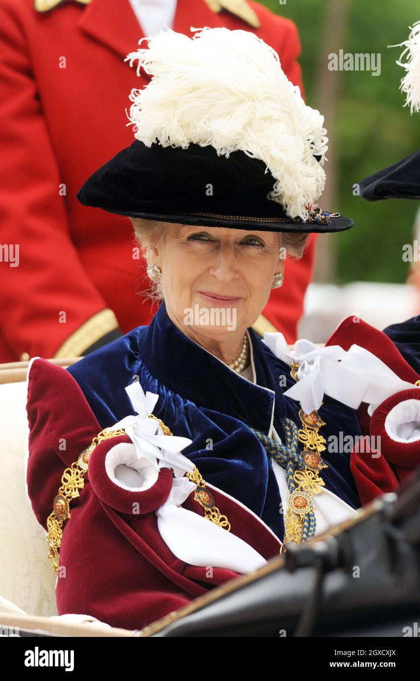 Princess Alexandra attends the Order of the Garter ceremony at Windsor ...