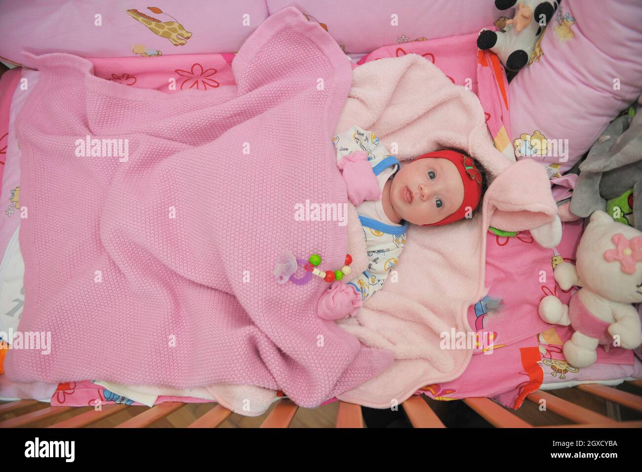 happy newborn little baby smilling portrait Stock Photo - Alamy