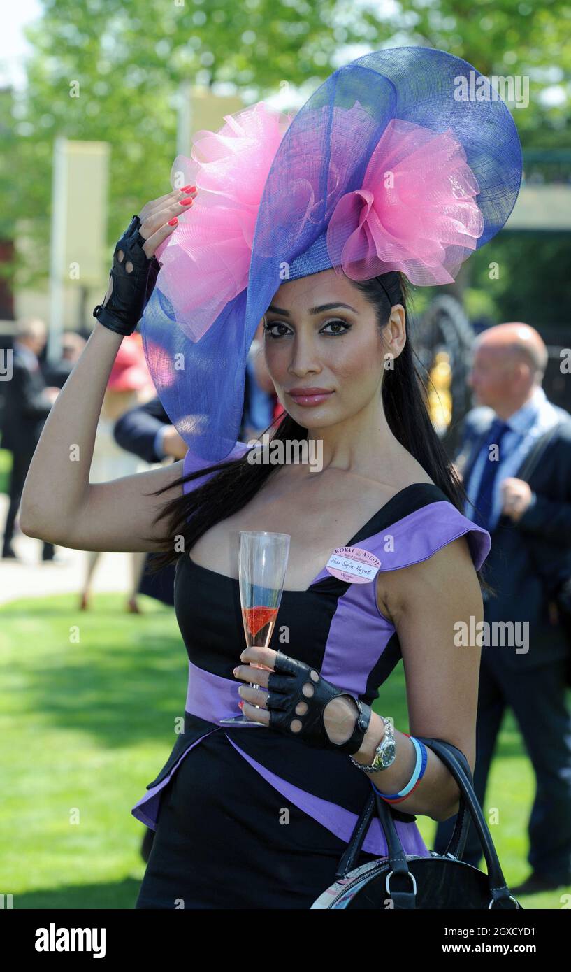 Sofia Hayat attends Ladies Day at Royal Ascot on June 17, 2010 Stock ...