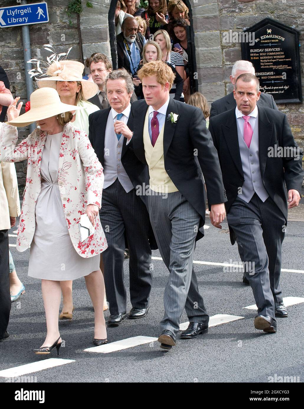 Prince Harry attends the wedding of his former Equerry Mark Dyer to ...