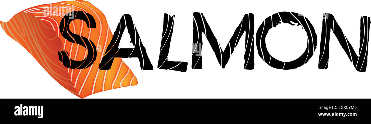 Font design for word salmon Stock Vector Image & Art - Alamy