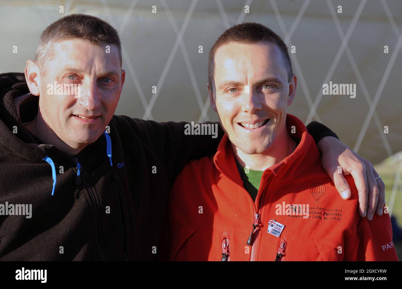 The 2009 winners Sebastien Rolland and Vincent Leys from France pose ...