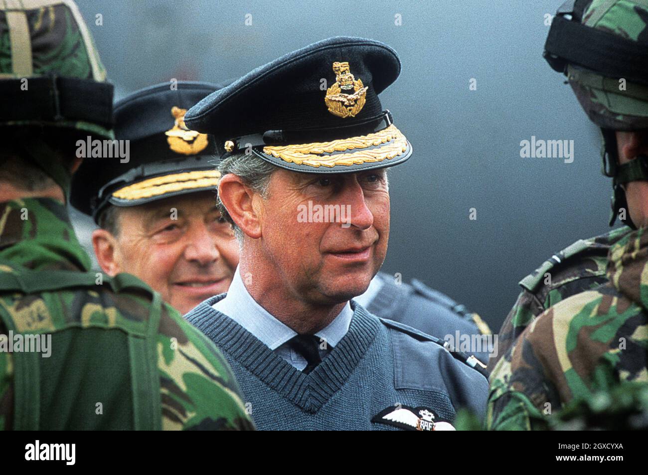 The Prince of Wales during his visit to the Royal Auxiliary Air Force ...