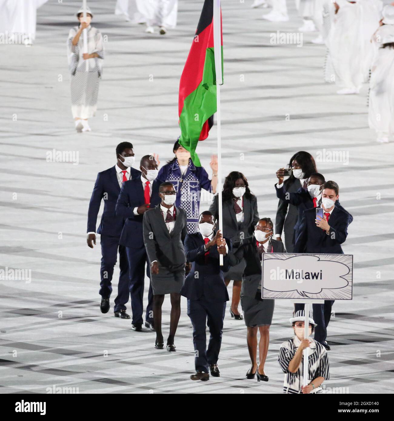 JULY 23rd, 2021 - TOKYO, JAPAN: Malawi's flag bearers Jessica Makwenda ...