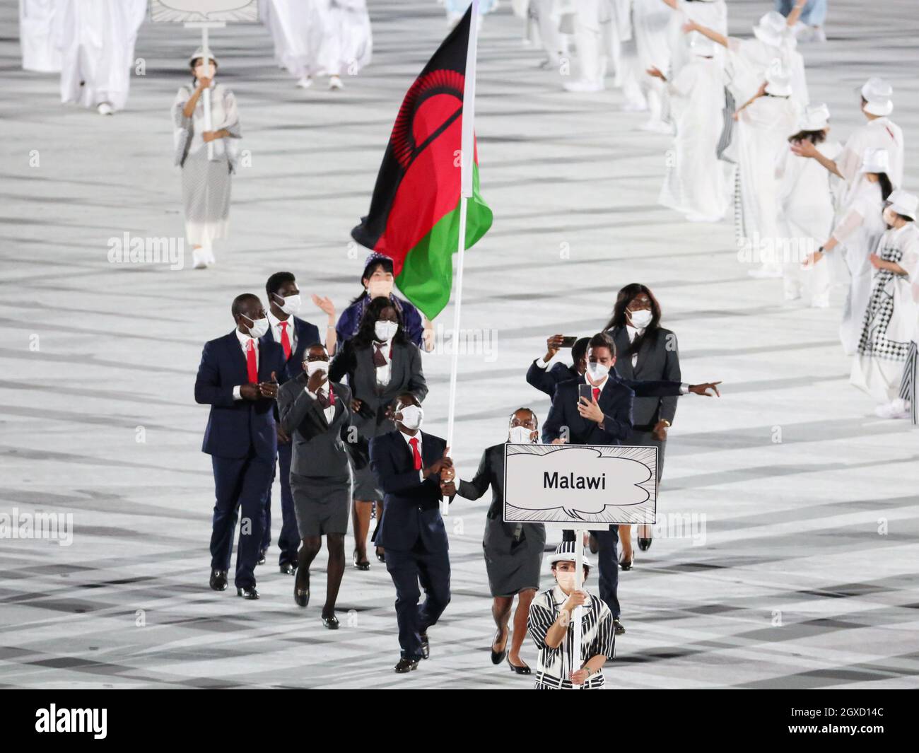 JULY 23rd, 2021 - TOKYO, JAPAN: Malawi's flag bearers Jessica Makwenda ...