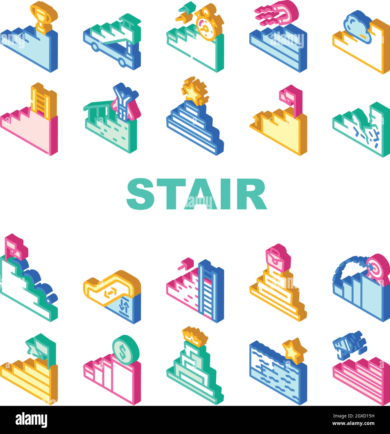 Stair vector Stock Vector Images - Alamy