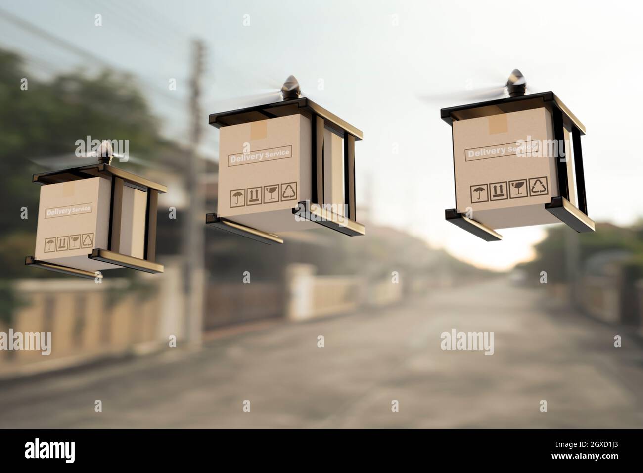 Drone technology engineering device industry flying in industrial ...