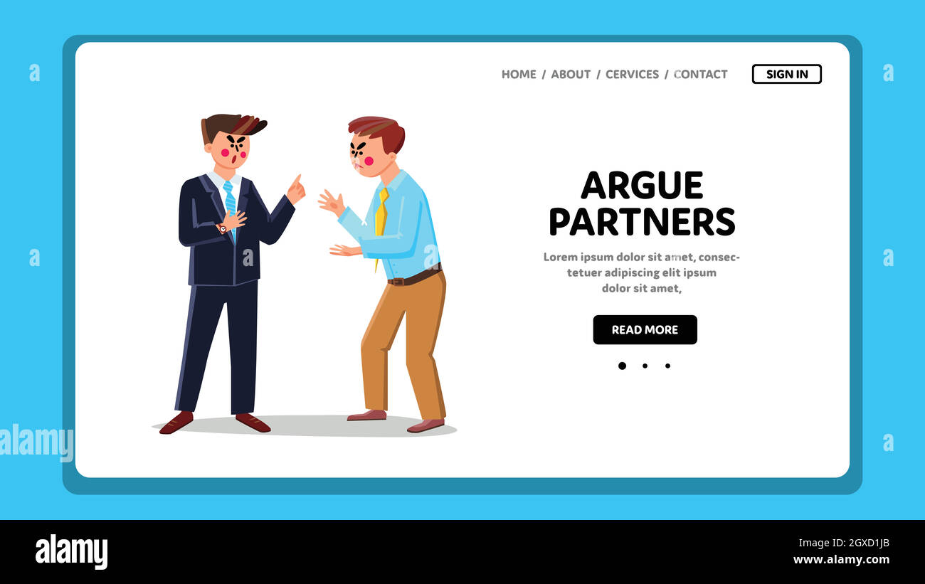 Partners argue Stock Vector Images - Alamy