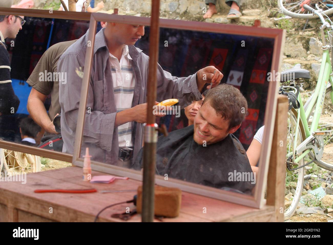 Barber stall hi-res stock photography and images - Alamy