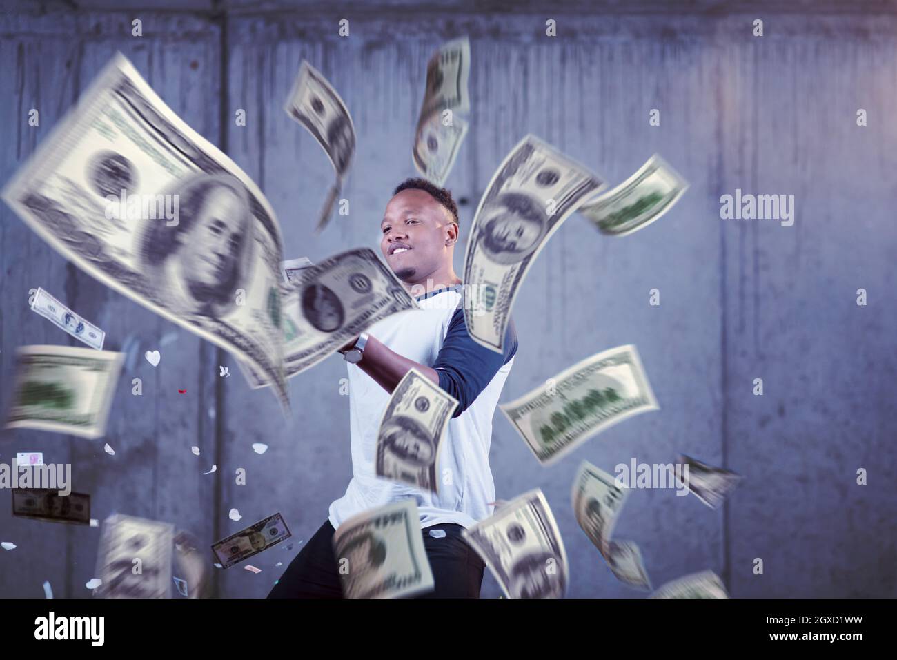 business, people and finances concept Happy young african american ...