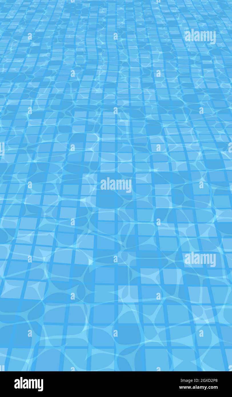 Pool water texture. Perspective view. Blue clear water. EPS 10 Stock ...