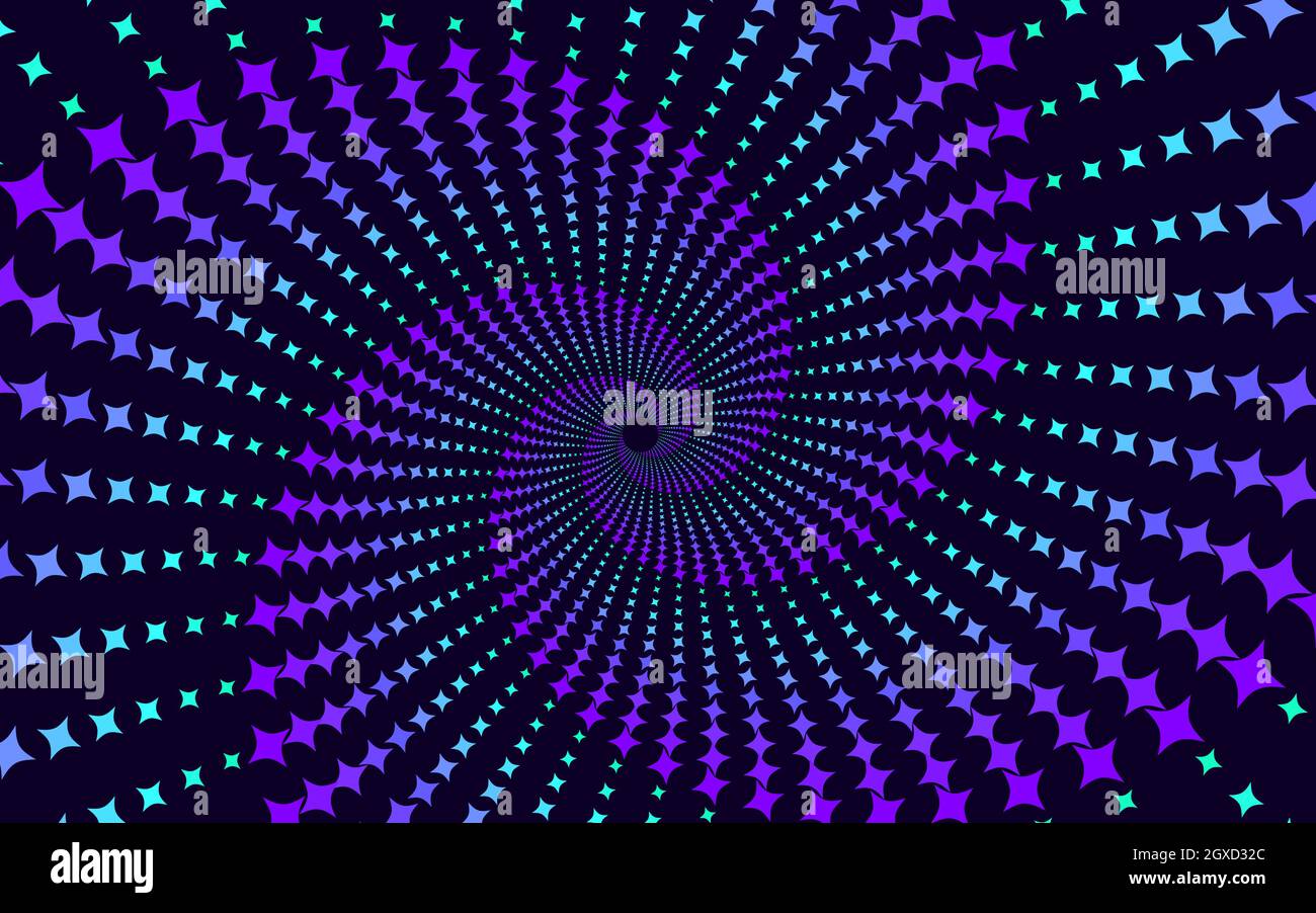 Illusion. Abstract colored background. Funnel. Rotation Vector ...