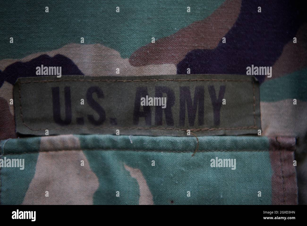 soldier closeup on old military us army uniform Stock Photo - Alamy
