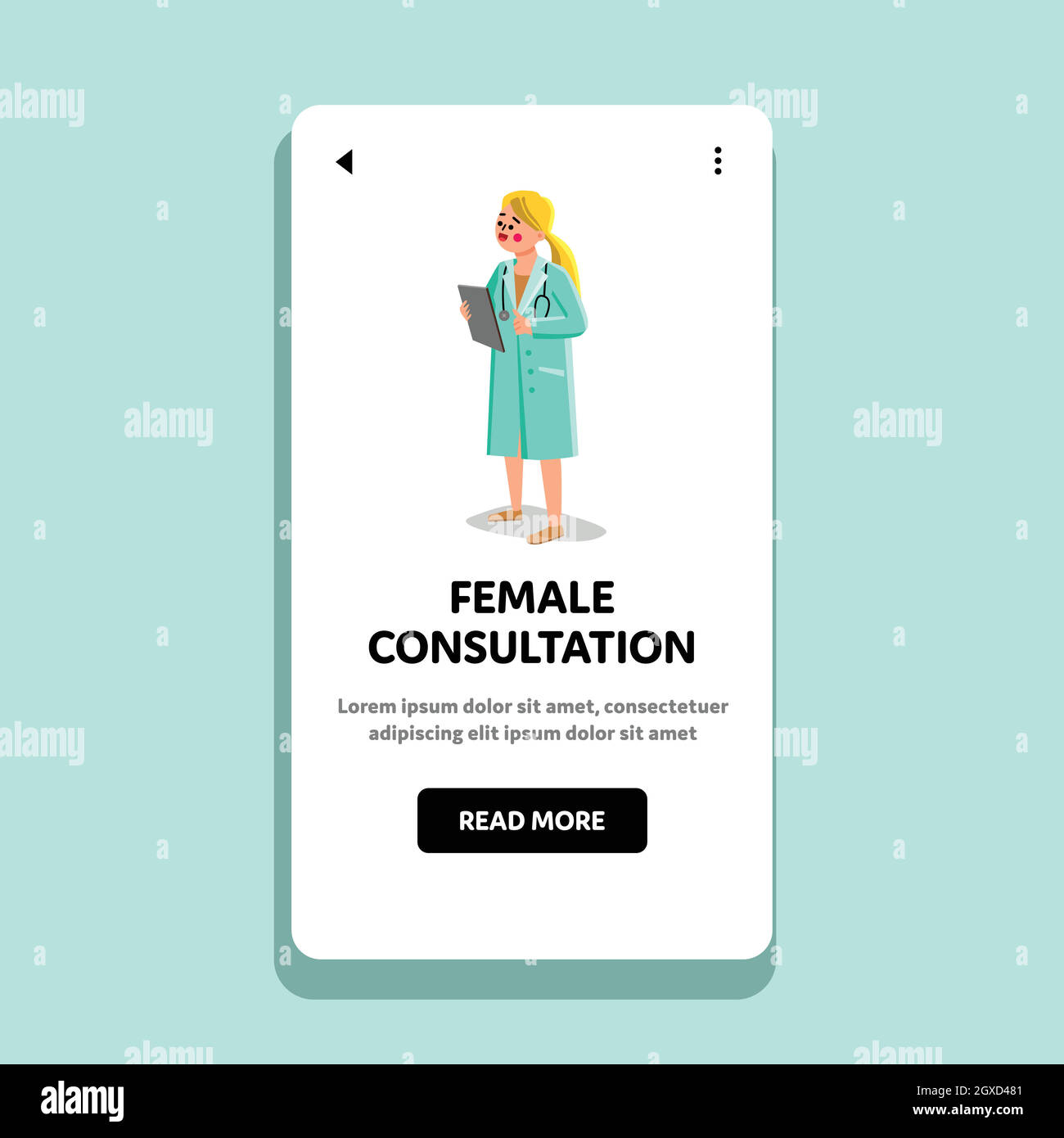 Female Consultation And Help Patient Health Vector Stock Vector Image ...