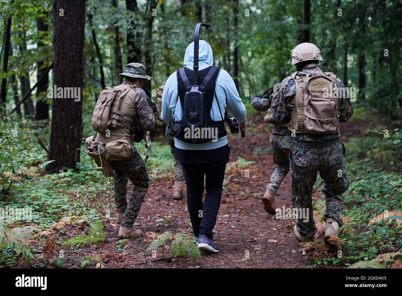 Videographer with Professional Movie Video Camera Gimbal Stabilizing ...