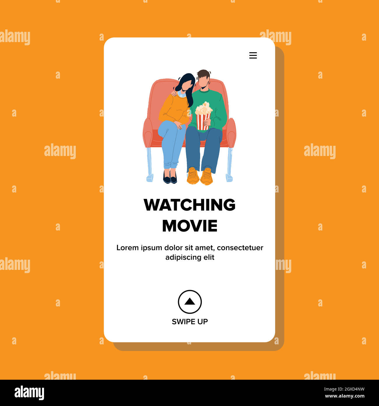 People watching movie Stock Vector Images - Alamy