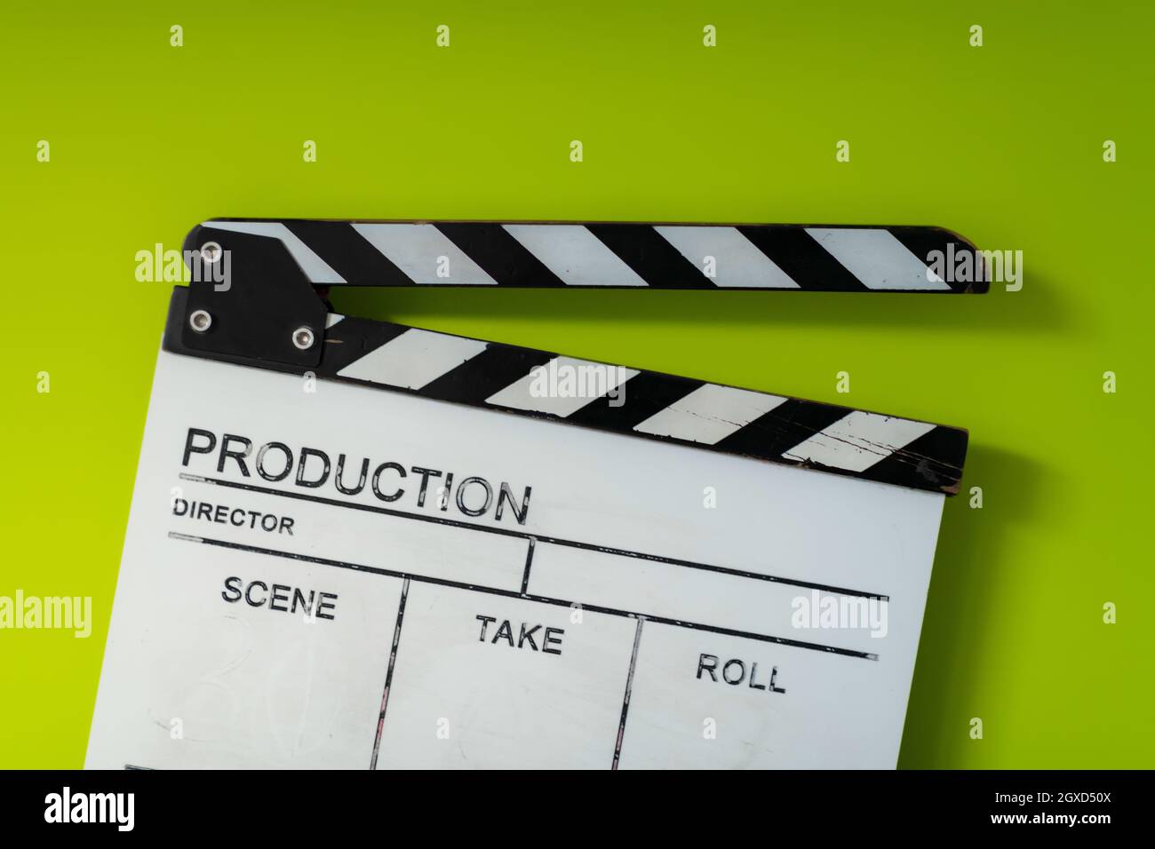 video production movie clapper cinema action and cut concept isolated ...